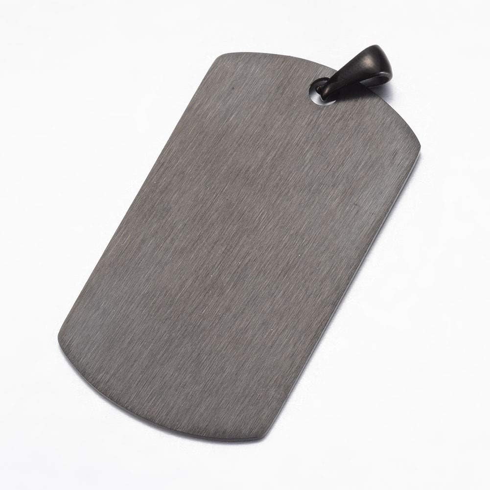 1 Pcs Rectangle 304 Stainless Steel Pendants Rectangle Pendant with ...