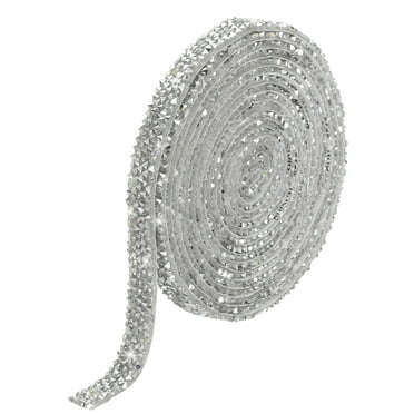 Dcoteh 0.4 Inch Resin Rhinestone Ribbons Self Adhesive Diamond Ribbon ...