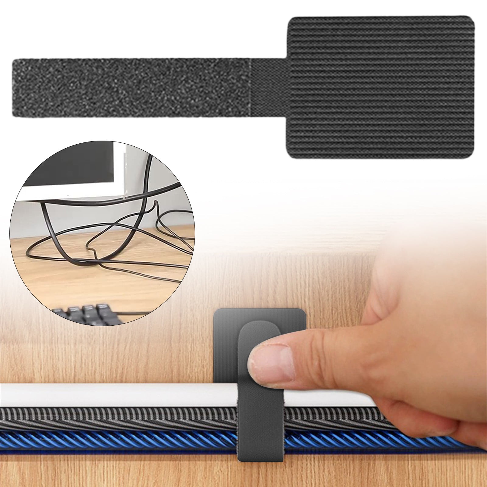 1 Pcs Reusable Cable Ties, Self-Adhesive Cable Management Straps for ...