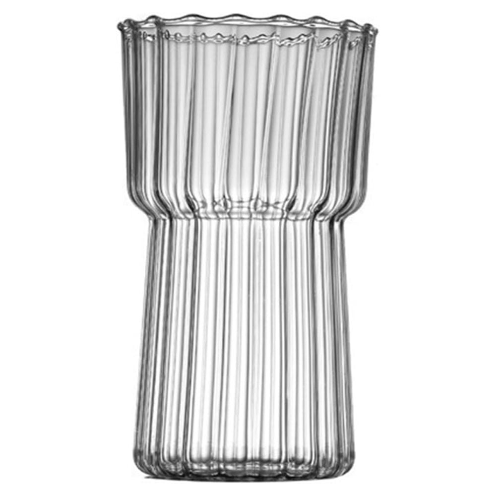 1 Pcs Ribbed Glassware,Vintage Glass,20 oz Modern Glass Cup,Ripple ...