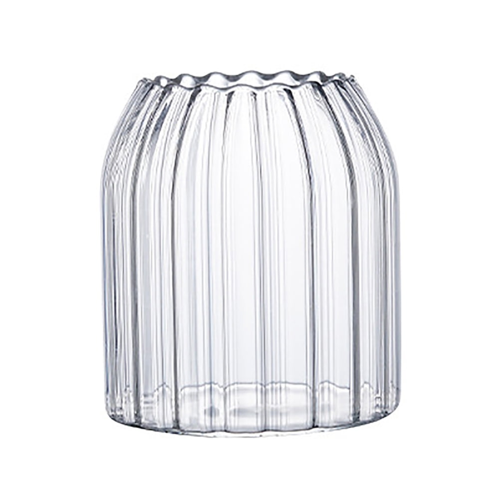 1 Pcs Ripple Drinking Glass,17 oz Modern Kitchen Vintage Wavy Drinking ...