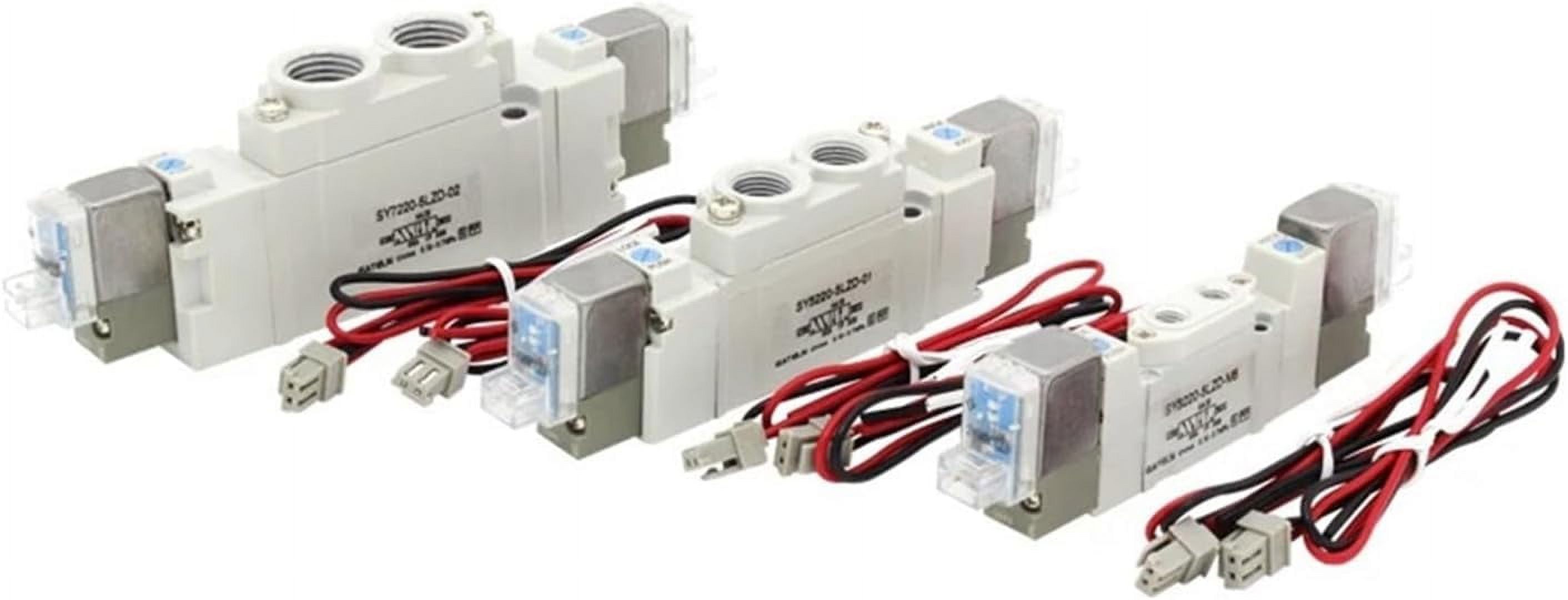 1 Pcs SMC type 5-way 2 solenoid valve SY3220 SY5220 SY7220-4LZD/5LZD ...