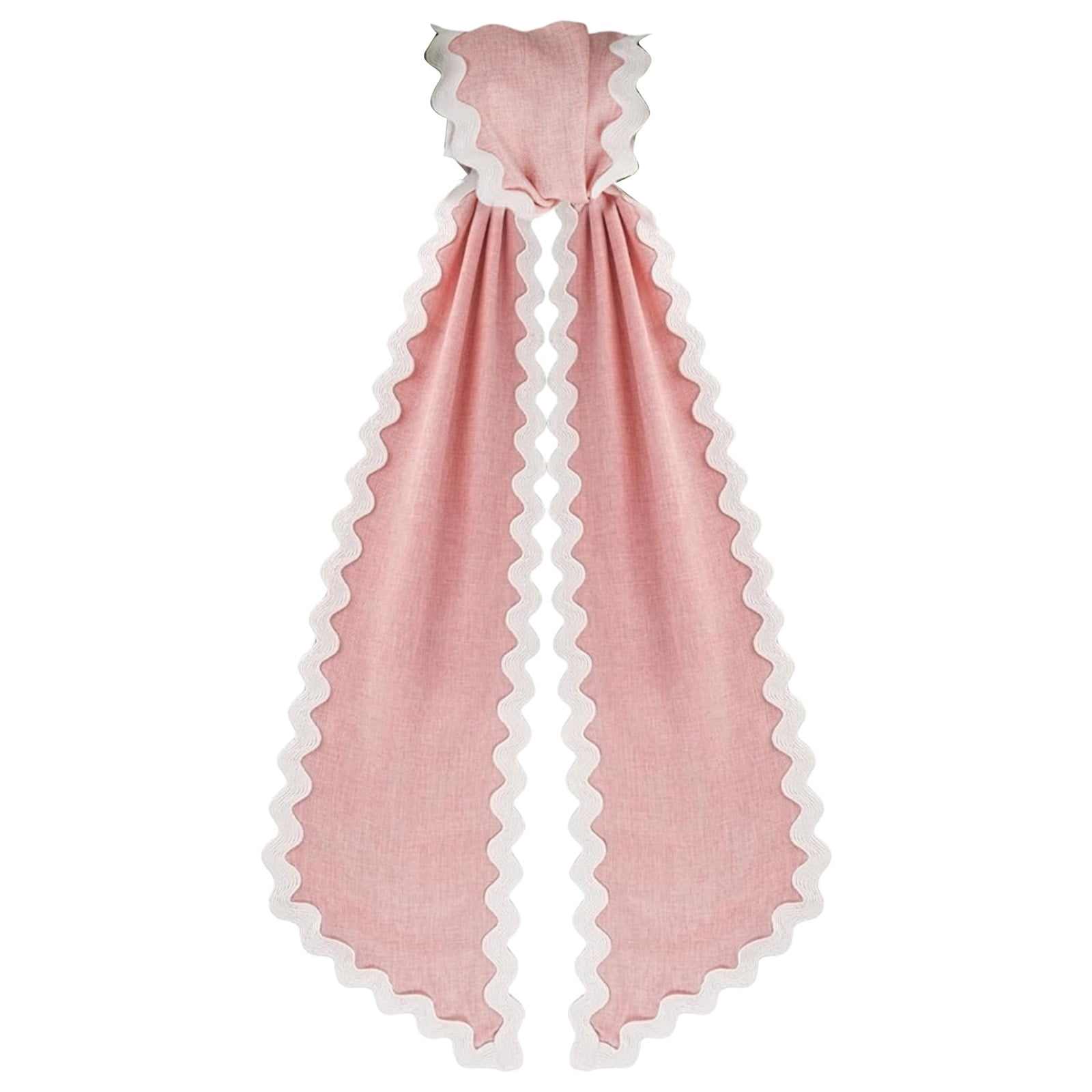 1 Pcs Scalloped Wreath Sash for Front Door Ruffle Wreath Ribbon Bow for ...