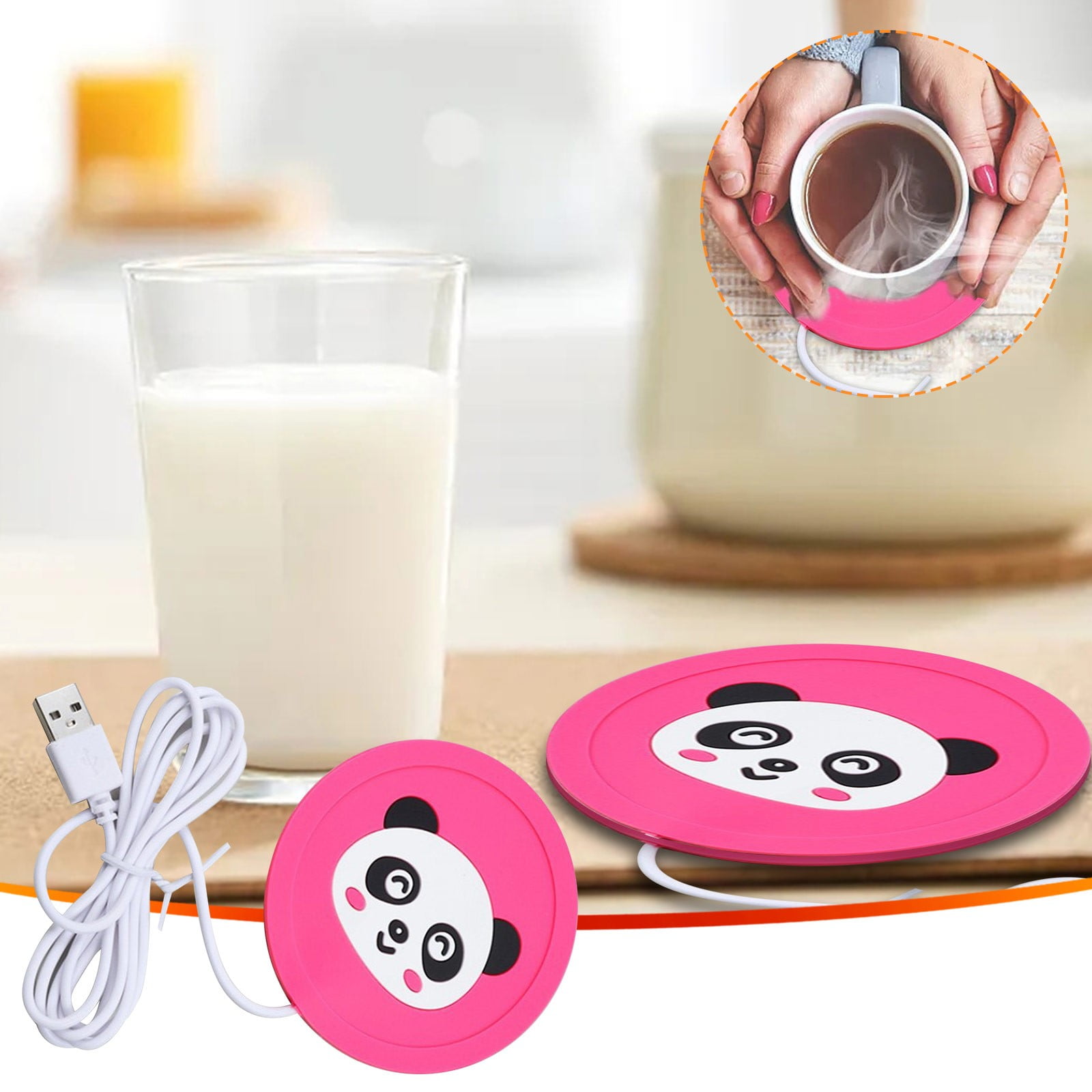1 Pcs Silicone Heating Coaster Milk Bottle Warmer USB Charging Coaster ...