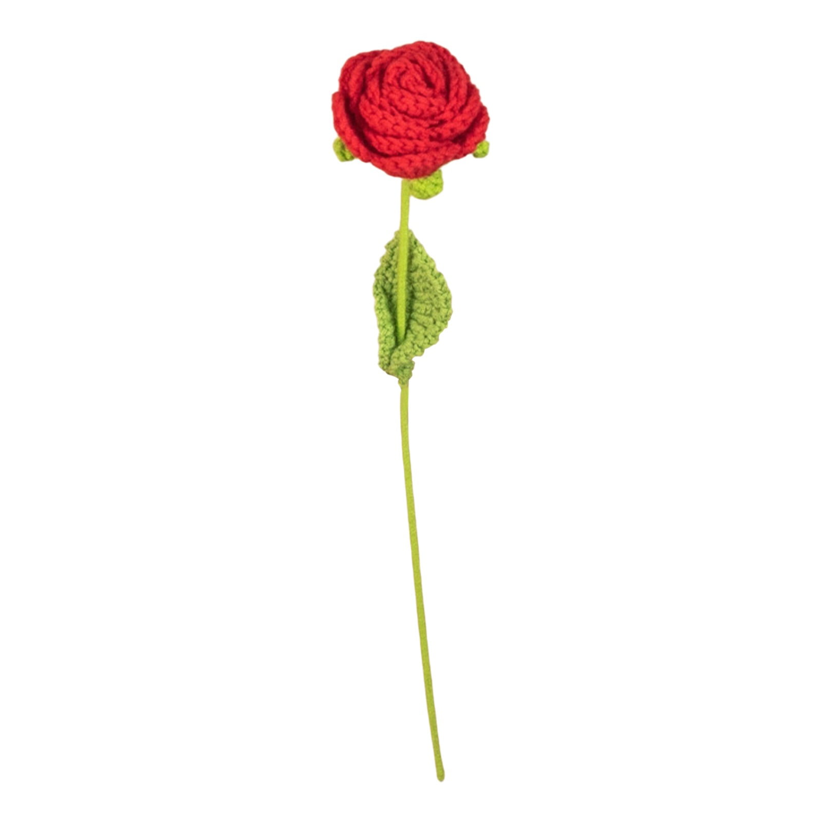 1 Pcs Single Crochet Rose Flower,16.54 Inch Crochet Flowers,Handmade ...