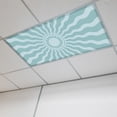 1 Pcs Sky Blue Radiant Sun Fluorescent Light Covers Abstract Wavy ...