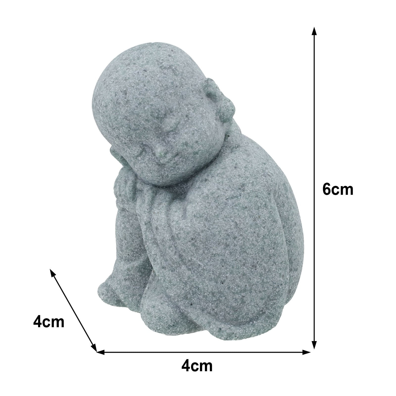 1 Pcs Small Monk Figurines Buddha Resin Crafts Desk Miniatures Statues ...