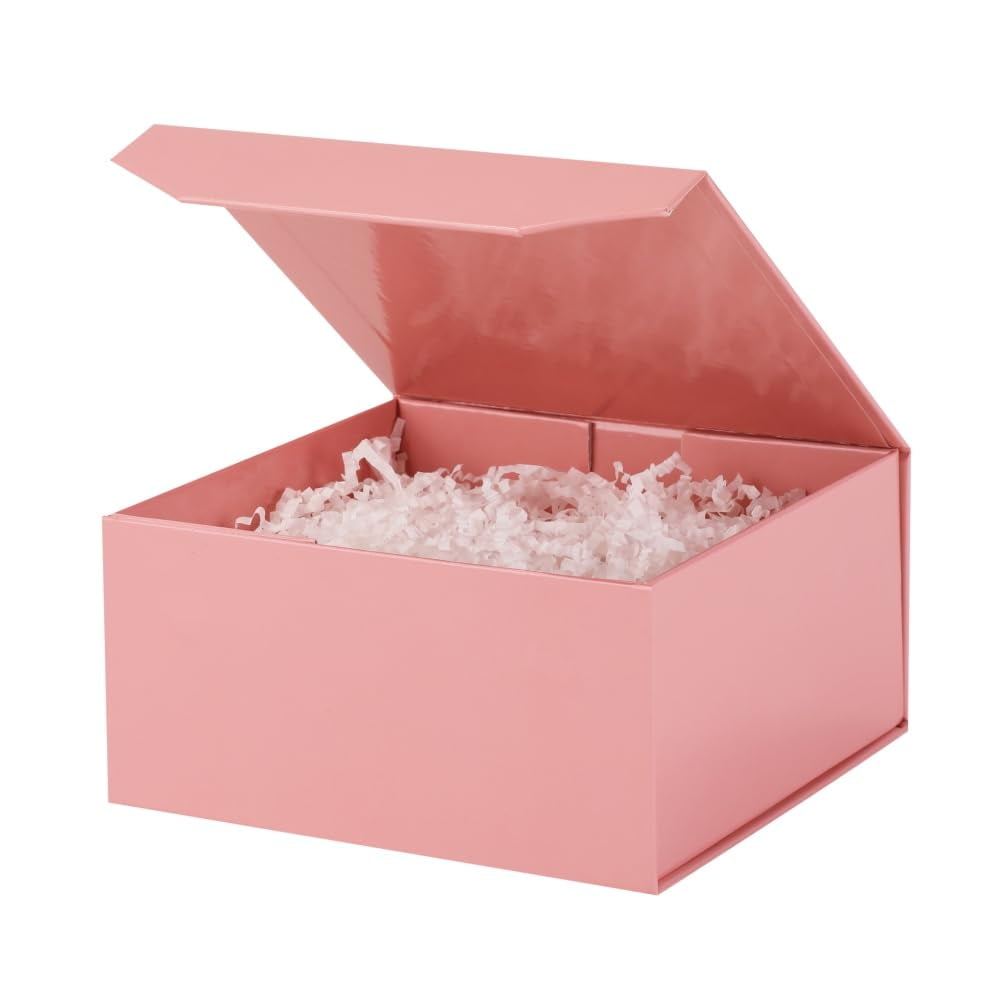 1 Pcs Small Pink Gift Box AIS1 8x8x4 Inch Magnetic Gift Box Small ...