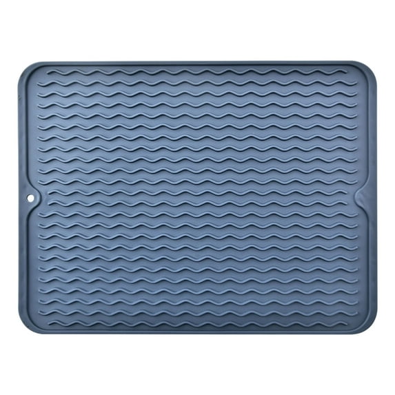 1 Pcs Soft Rubber Dish Drying Mat for Kitchen,Flexible Non-Slip Drain ...