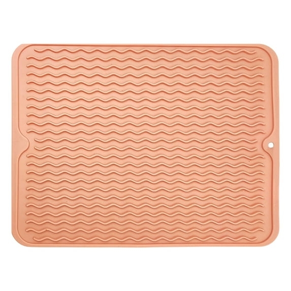 1 Pcs Soft Rubber Dish Drying Mat for Kitchen,Flexible Non-Slip Drain ...