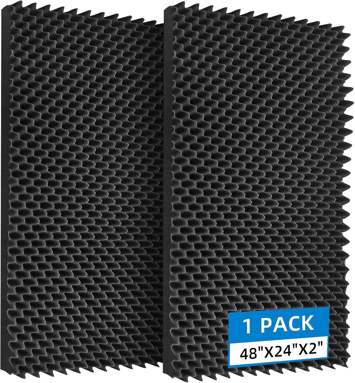 1 Pcs Sound Proof Foam Panels |48"×24"×2" Quick-Recovery Soundproof ...
