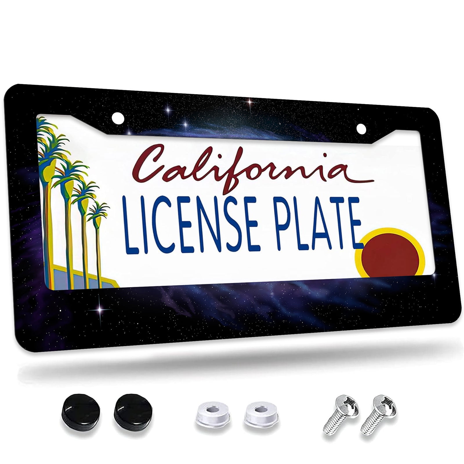 1 Pcs Spiral Galaxy in Space License Plate Frame,License Plate Cover ...