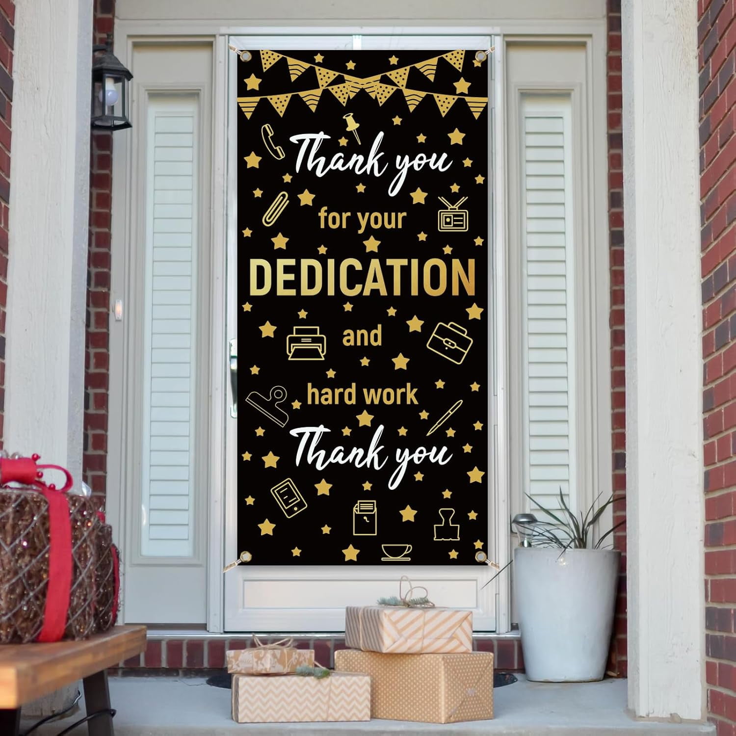 1 Pcs Staff Appreciates Theme Door Cover Thank You for Your Dedicated ...