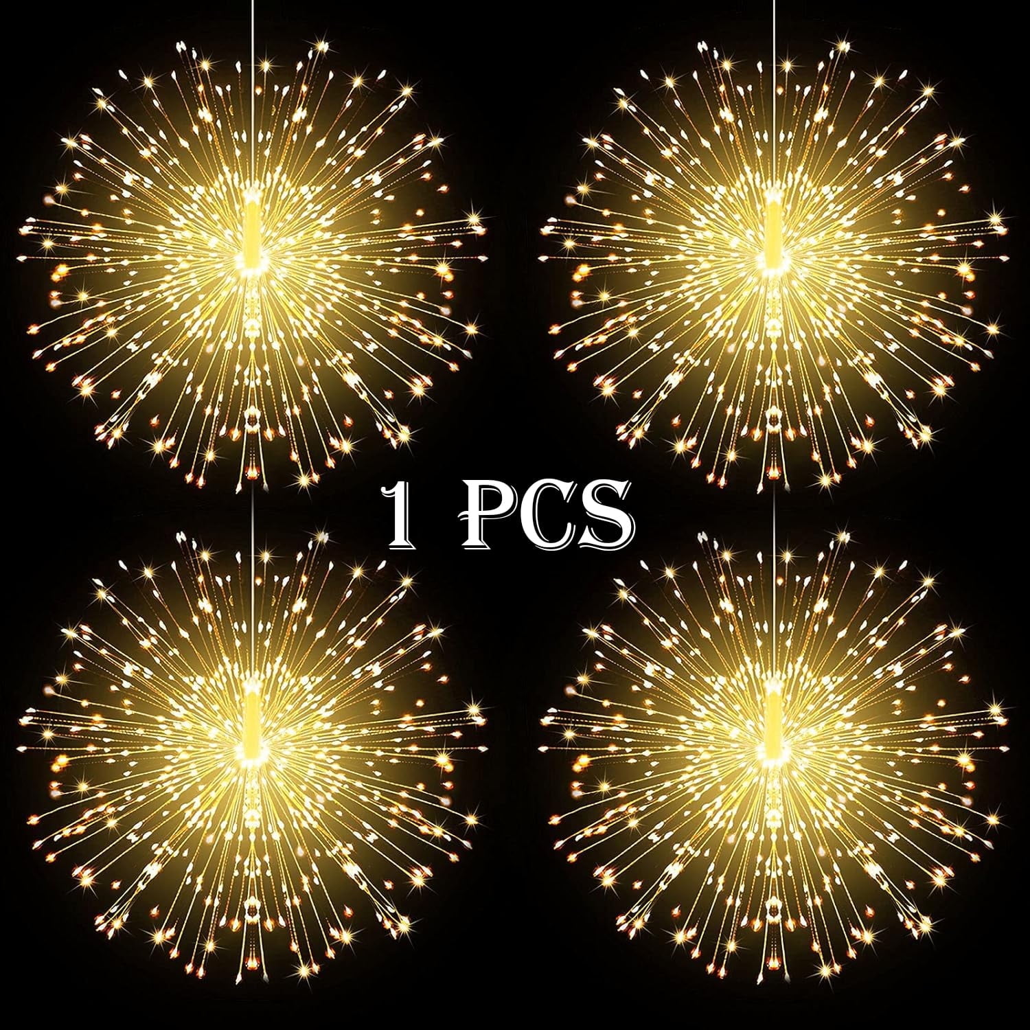 GoXteam 120 LED Firework Lights, 8 Modes Dimmable Remote Control ...