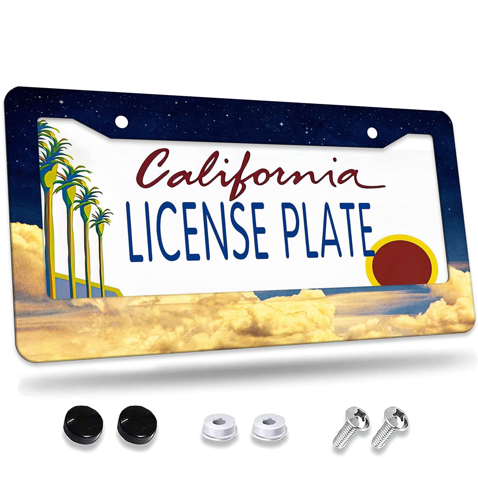 1 Pcs Street Art Graffiti License Plate Frame, License Plate Cover for ...
