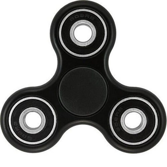 1 Pcs Stress Relief Hand Tri Spinner and Spinning Fidget Black Color - Walmart.com