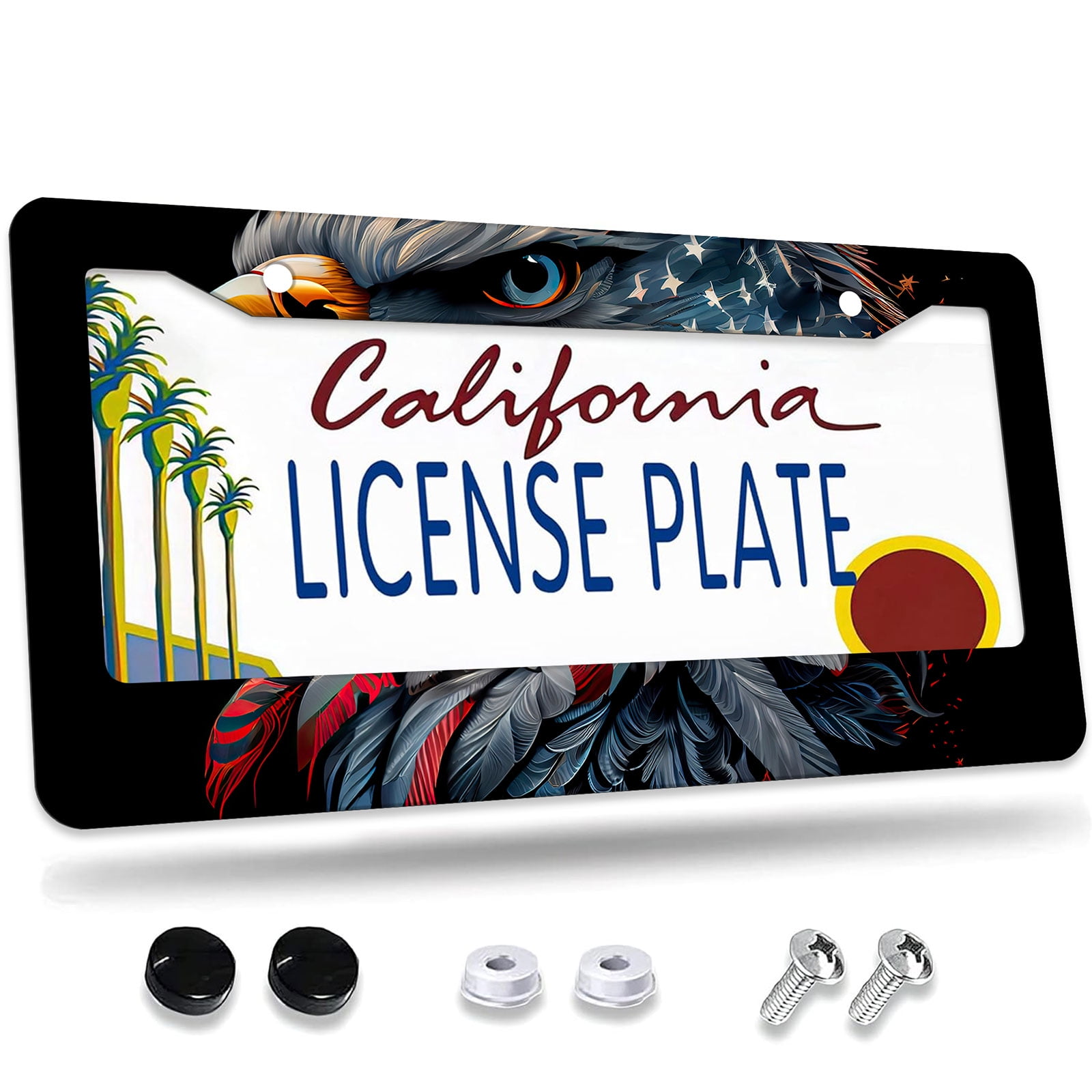 1 Pcs Stylized American Eagle License Plate Frame,License Plate Cover ...