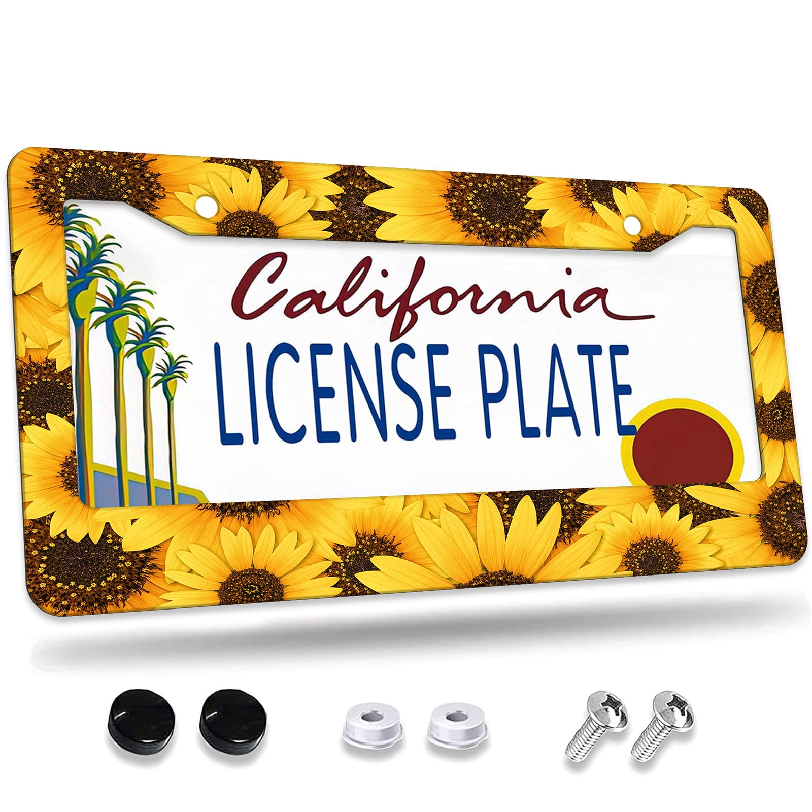 1 Pcs Sunflower License Plate Frame License Plate Frame,License Plate ...