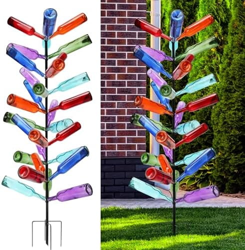 1 Pcs Tall Wine Bottle Tree 30 Wine Bottle Tree Outside 70.8 Inch ...