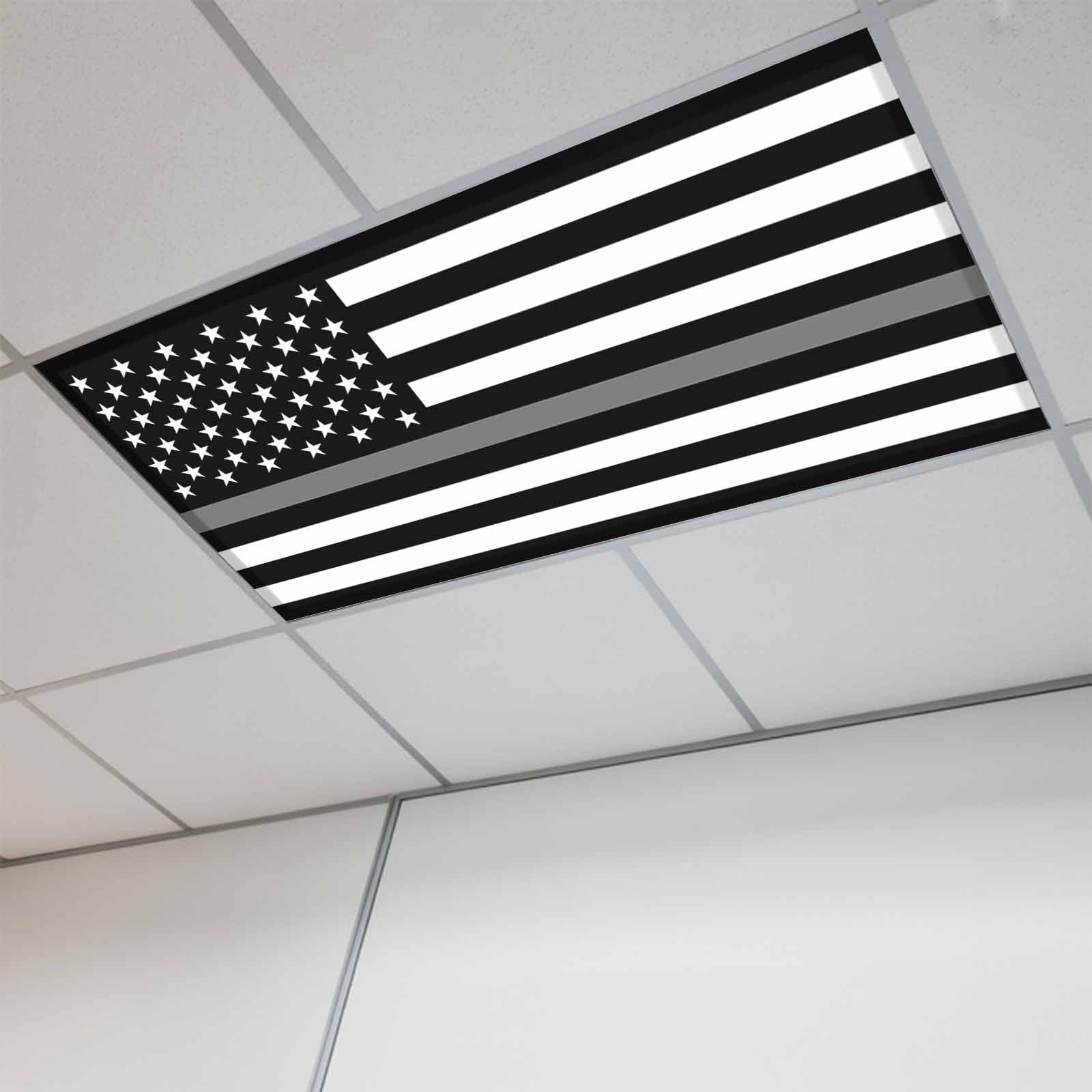 1 Pcs Thin Gray Fluorescent Light Covers Line Law Enforcement ...