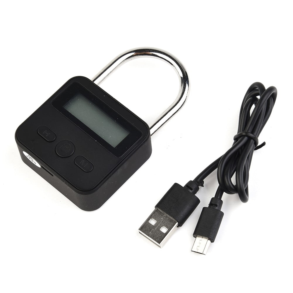 1 Pcs Timing Padlock Anti-addiction Metal Timer Lock LCD Display Multi ...