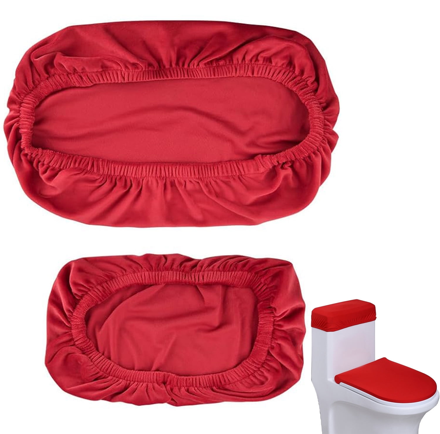 1 Pcs Toilet Lid Cover with 1 Pcs Toilet Tank Lid Cover,Happon Bathroom ...