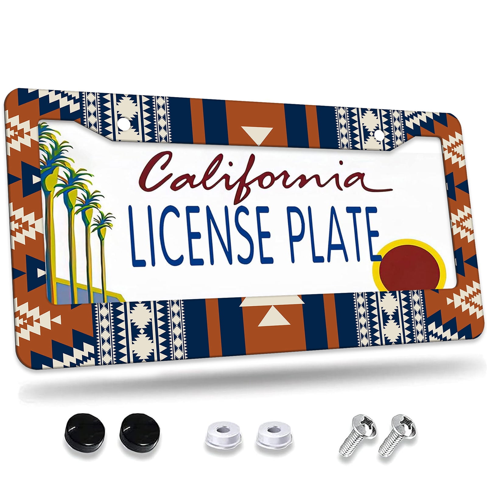 1 Pcs Geometric License Plate Frame,License Plate Cover for Car ...