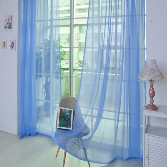 1 Pcs Tulle Sheer Curtain Panel, 1M Width X 2M Height With Rod Pocket ...