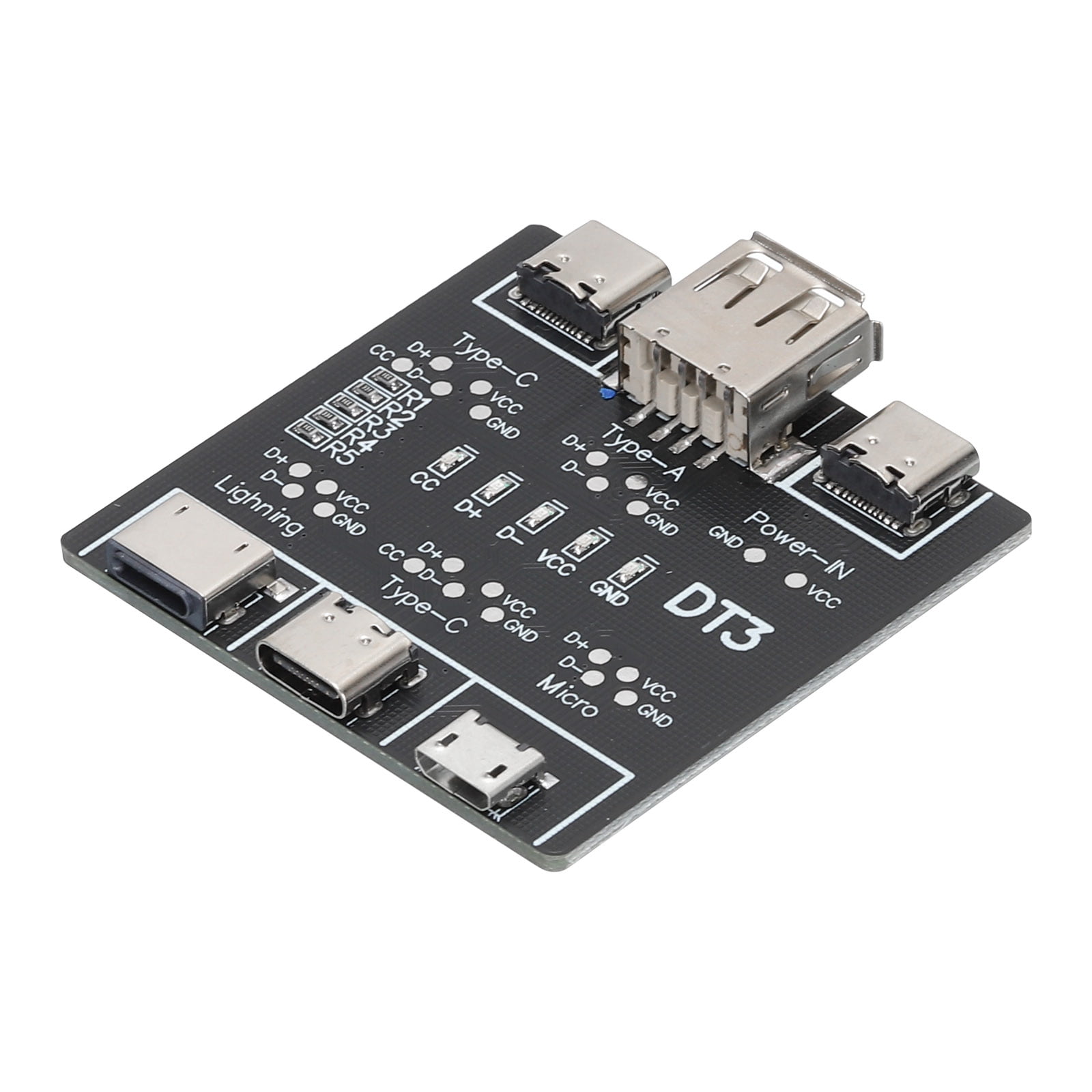 1 Pcs USB Cable Tester, Type C Lighting Micro 3 in 1 Test Board Fast ...