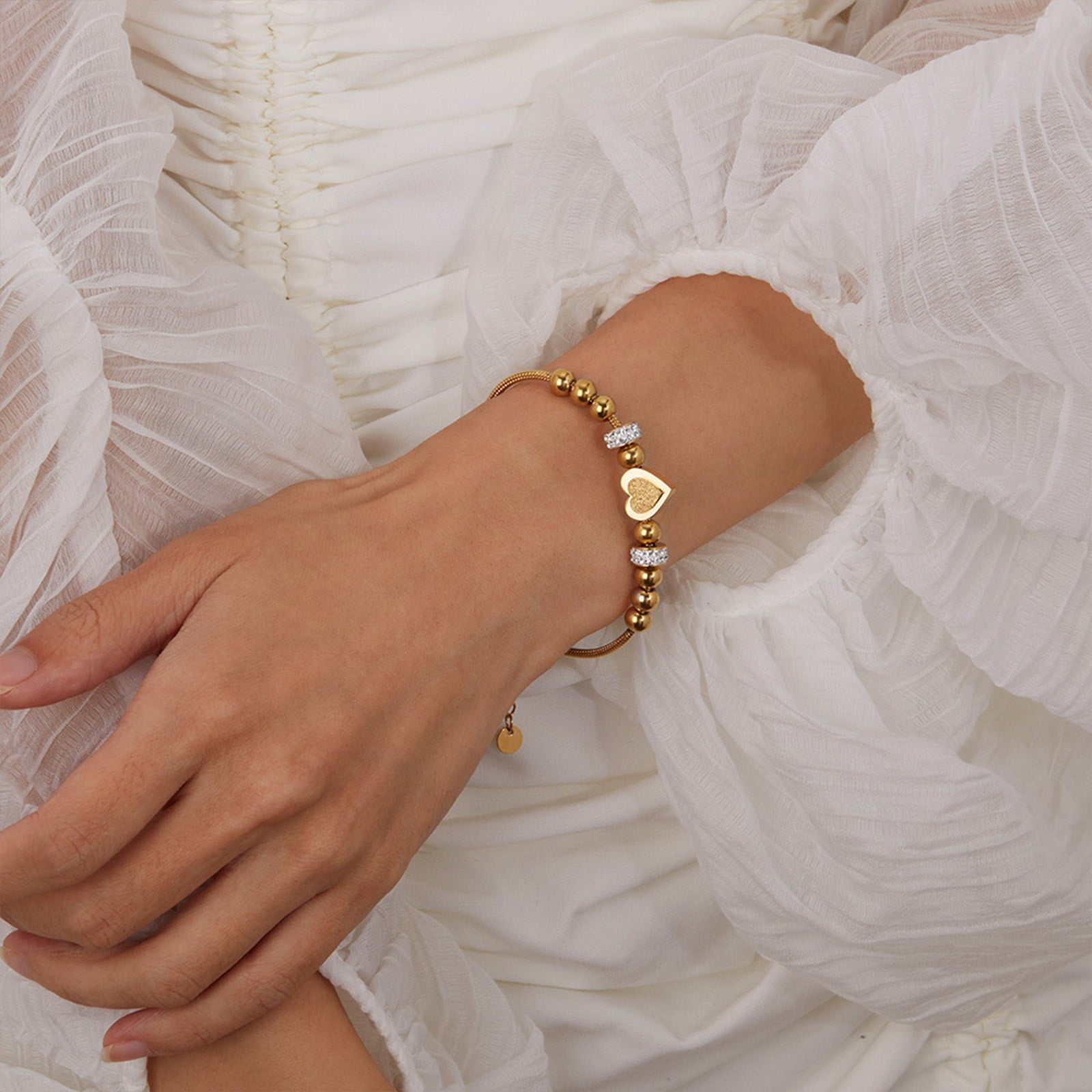 1 Pcs Valentine's Day Bracelet for Women Love Heart Bracelet Dainty ...