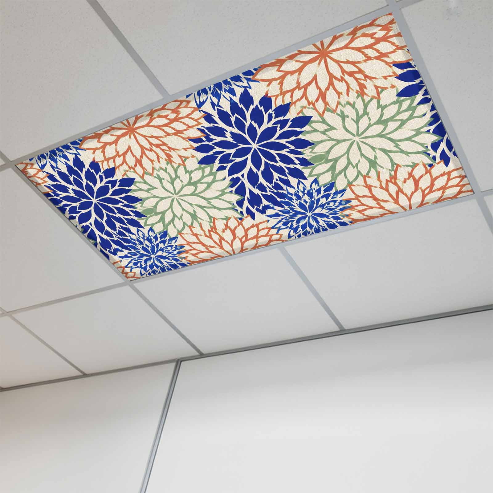 1 Pcs Watercolor Floral Fluorescent Light Covers Maximallist Green ...