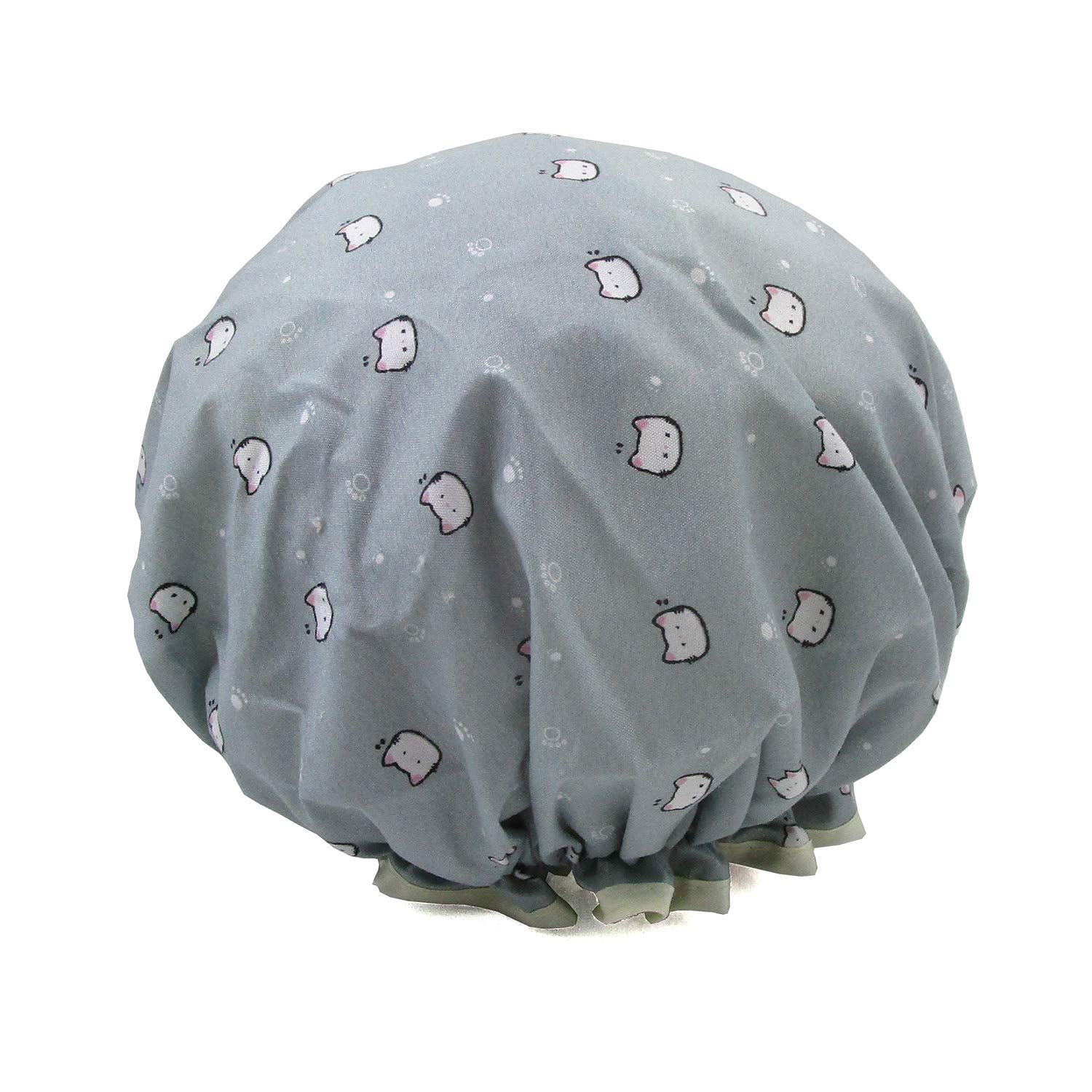 1 Pcs Waterproof Shower Cap for Women,Quanchen Double Layer Lined ...