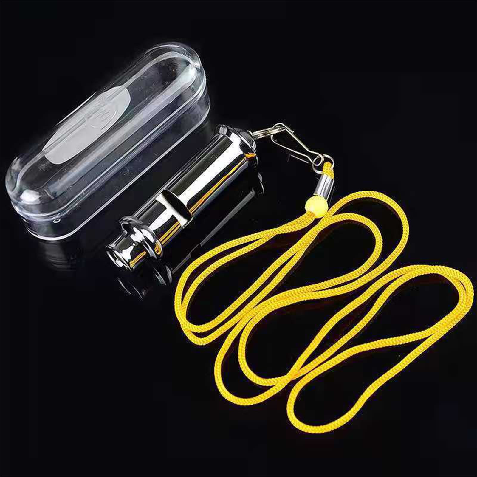 1 Pcs Whistle, Stainless steel Police Whistle with Lanyard Security ...