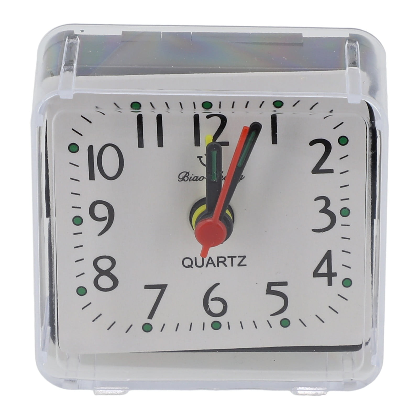 1 Pcs White Digital Bedside Small Alarm Clock Quartz Battery Operated ...