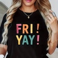1 Pcs WoM1en's FRI YAY Plus Size T-S1Hirt Funny Oversized Graphic ...