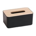 1 Pcs Wood Tissue Box, Plastic Tissue Organizer, Wooden Rectangular ...