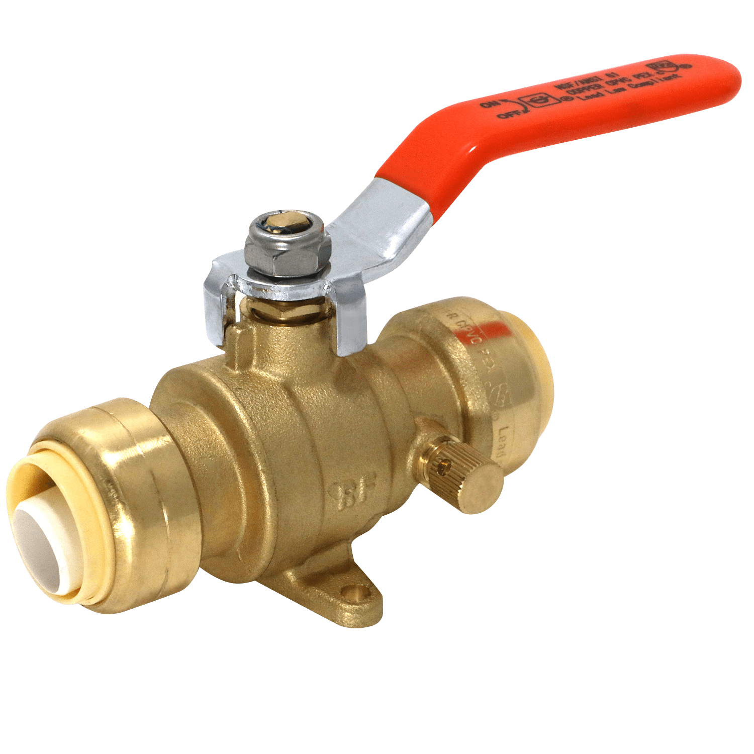 1 Pcs XFITTING Push Fit 3/4 Inch x 3/4 Push Fit Ball Valve with Drain ...