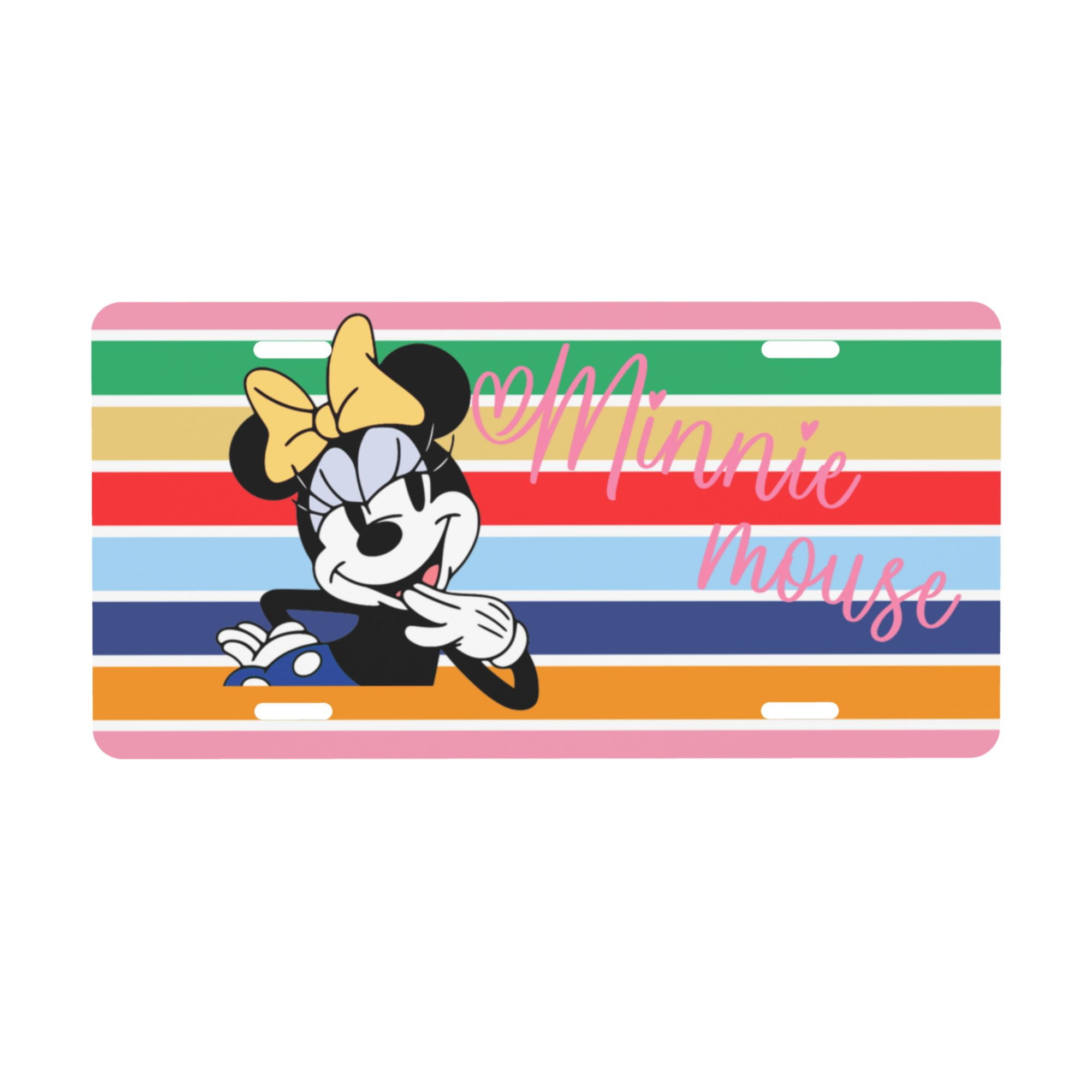 1 Pcs mickey mouse Minnie 90s Classic Car front license plate Decor ...