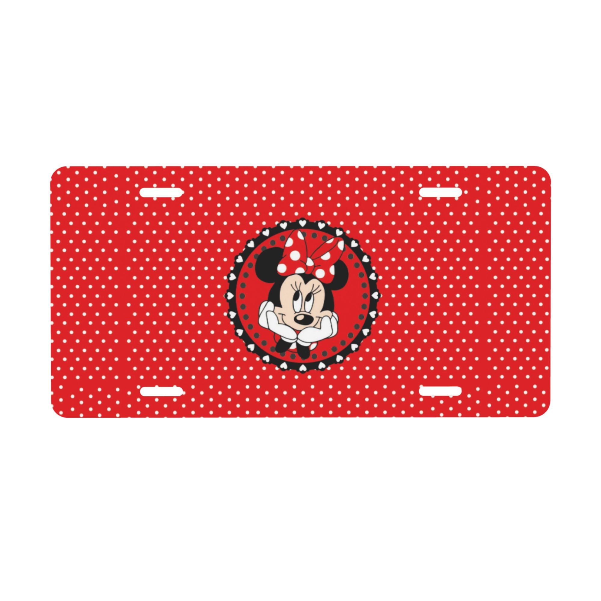 1 Pcs mickey mouse Minnie 90s Classic Car front license plate Decor ...