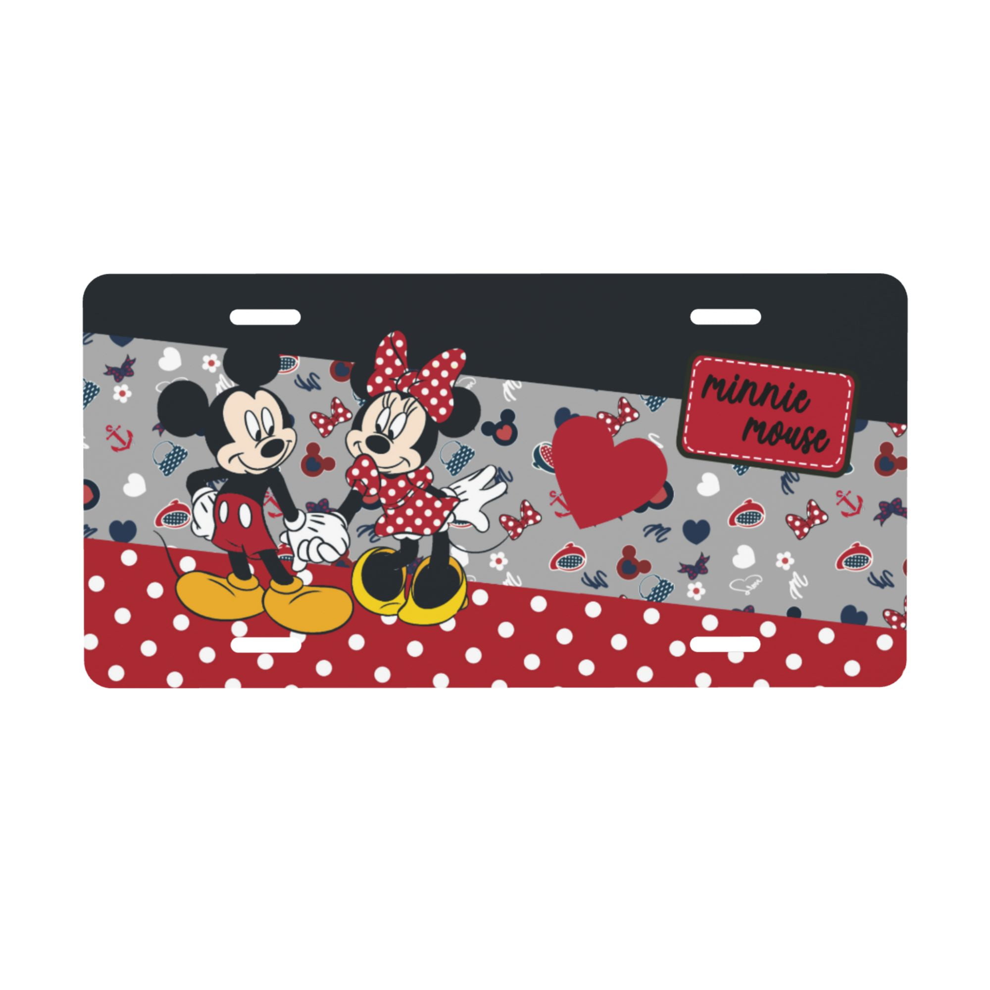 1 Pcs mickey mouse Minnie 90s Classic Car front license plate Decor ...
