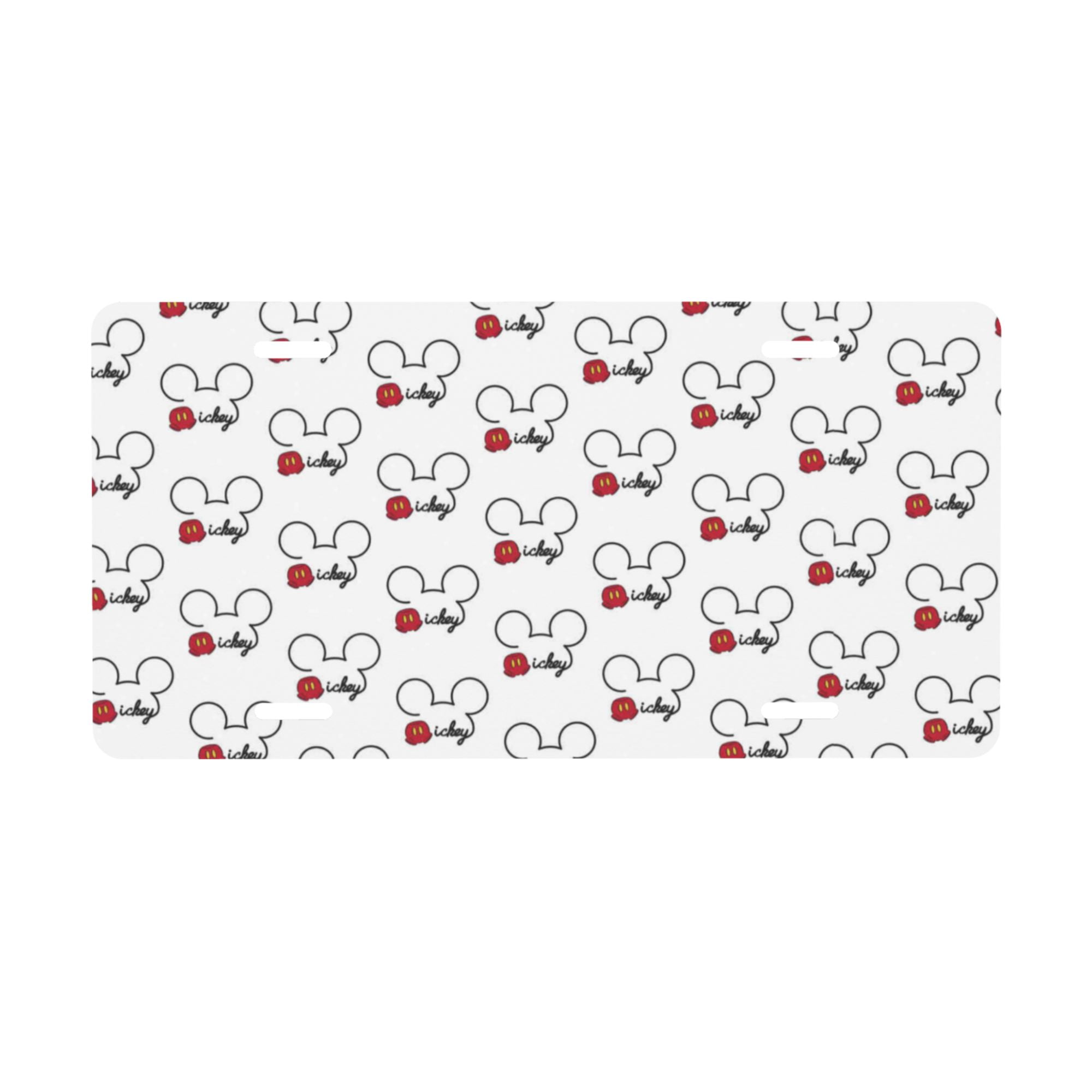 1 Pcs mickey mouse Minnie 90s Classic Car front license plate Decor ...