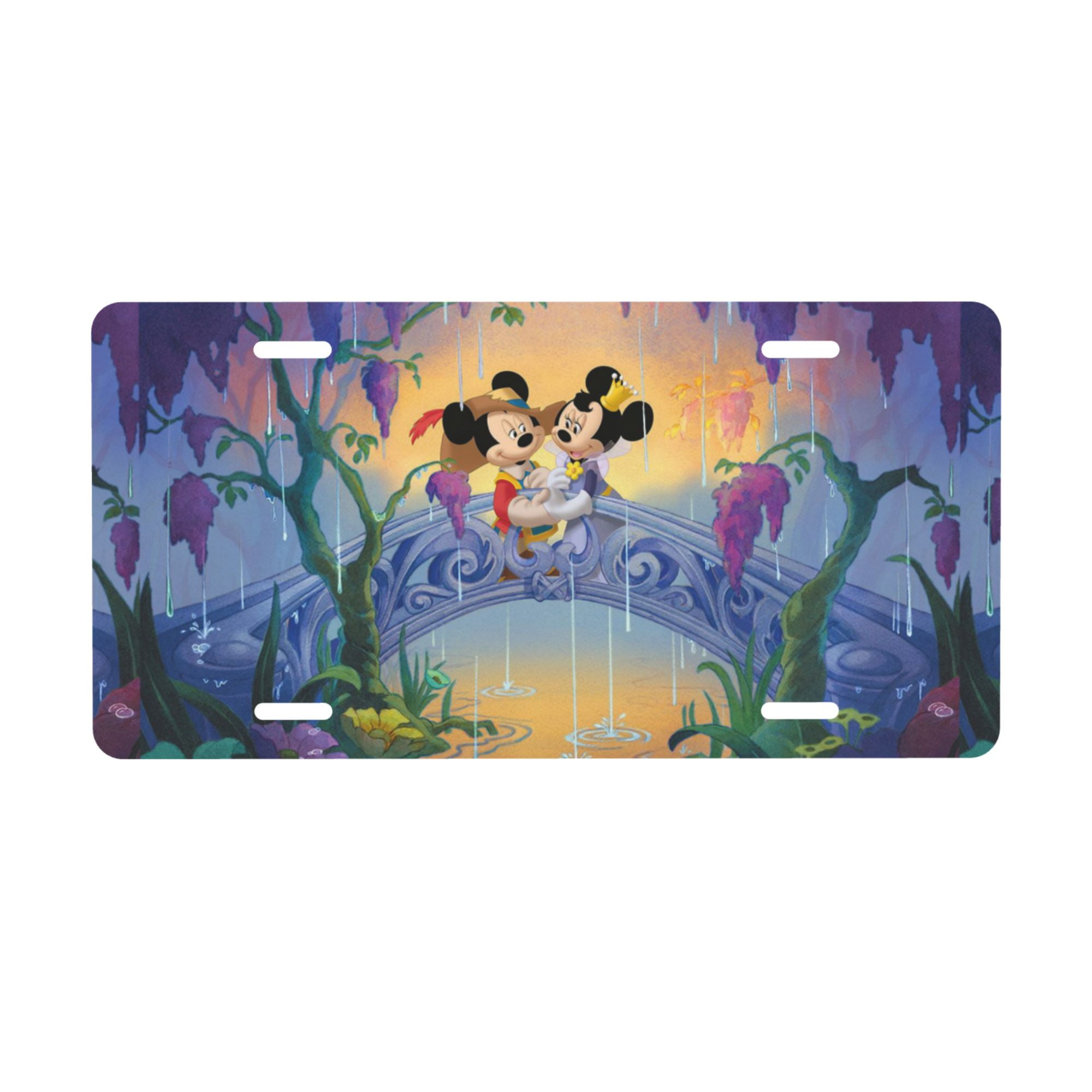 1 Pcs mickey mouse Minnie 90s Classic Car front license plate Decor ...