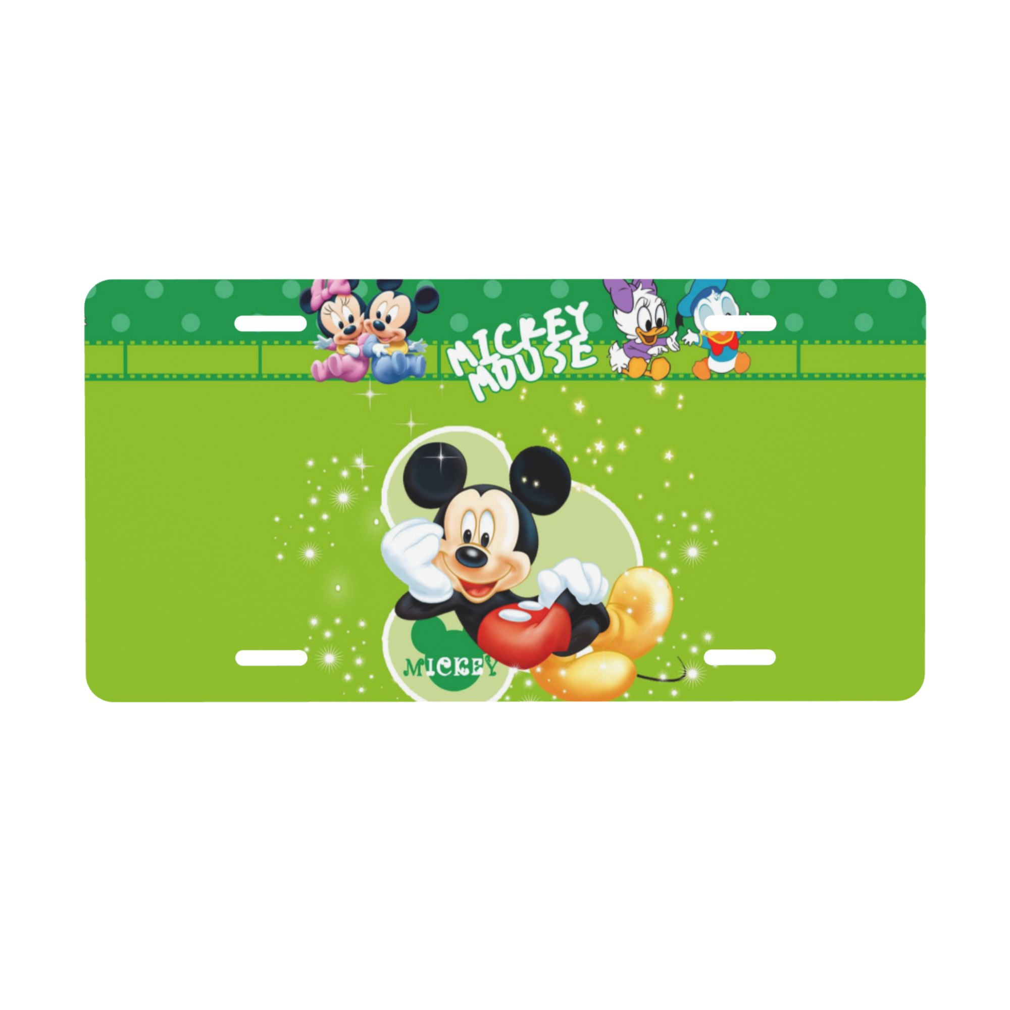 1 Pcs mickey mouse Minnie 90s Classic Car front license plate Decor ...