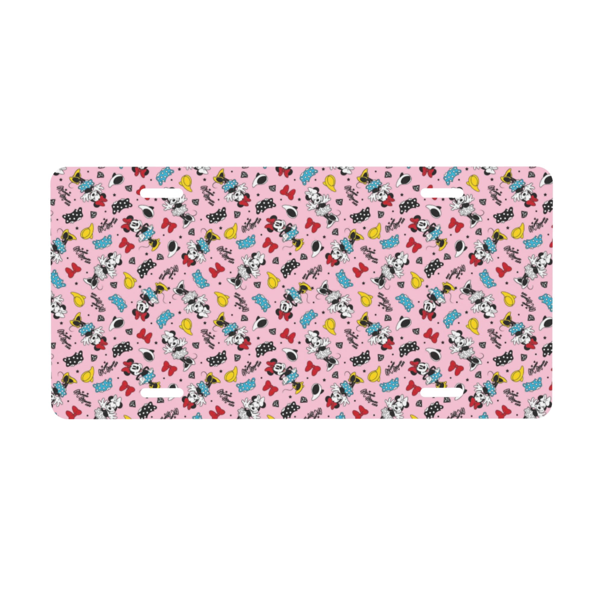 1 Pcs mickey mouse Minnie 90s Classic Car front license plate Decor ...