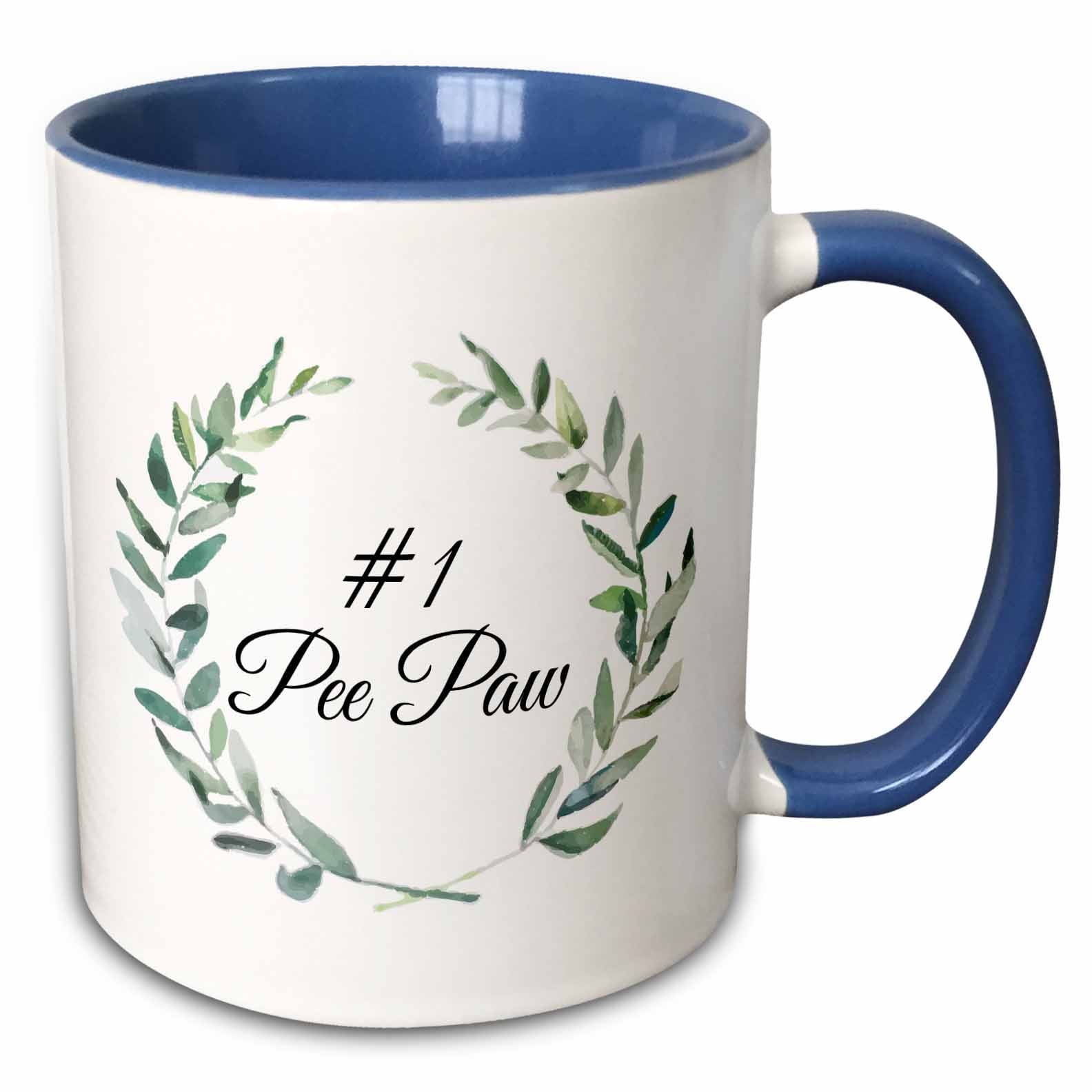 3drose, #1 Pee Paw Written Inside a Laurel Wreath on a White Background ...