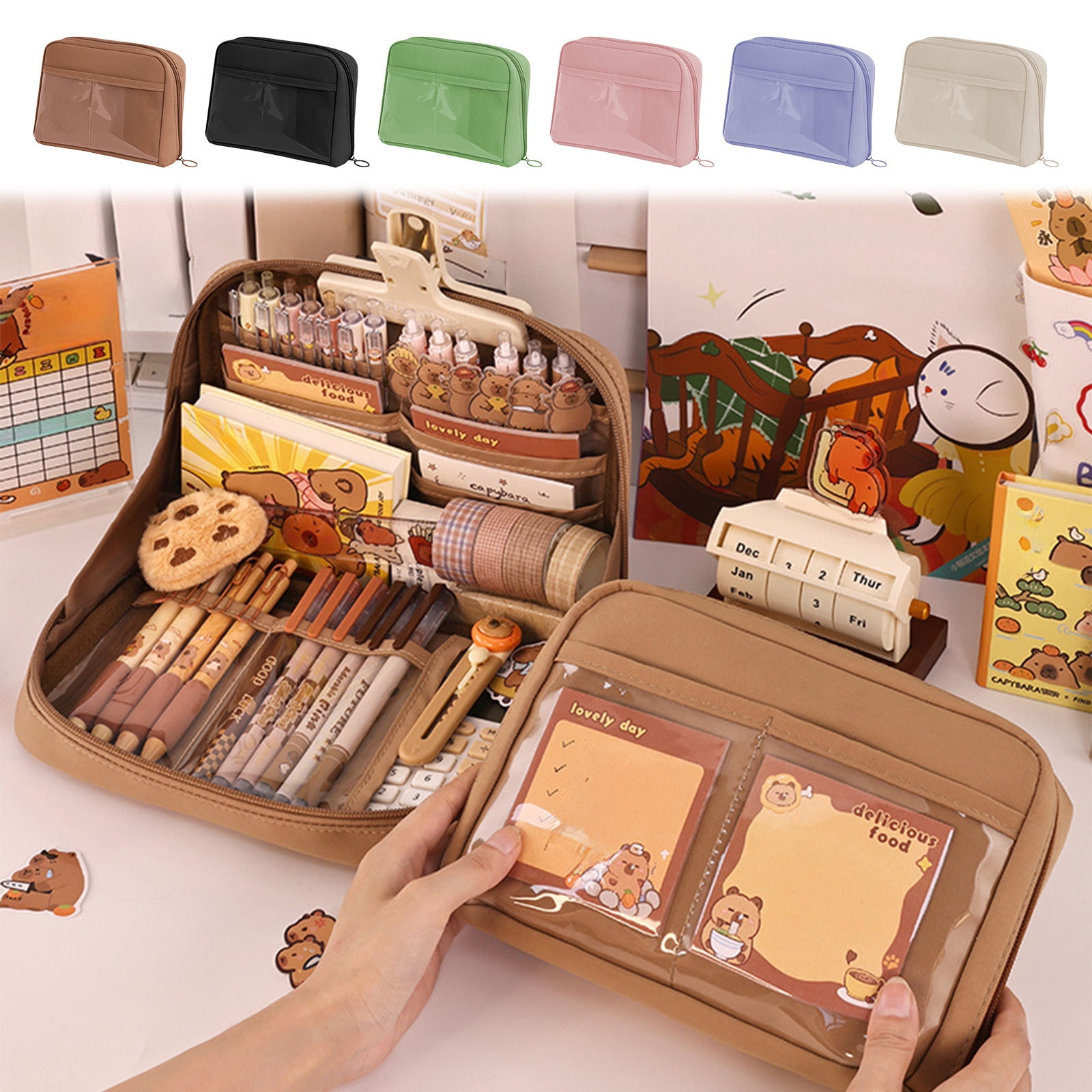 Under $1 Pencil Case, Hwkond Pencil Case for Primary Campus Students 12 ...
