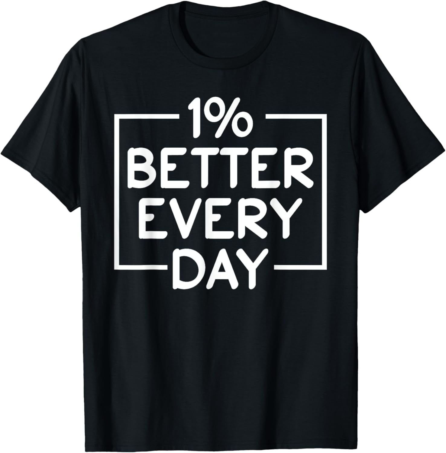 1% Percent Better Everyday Motivational Inspirational Quote T-Shirt ...