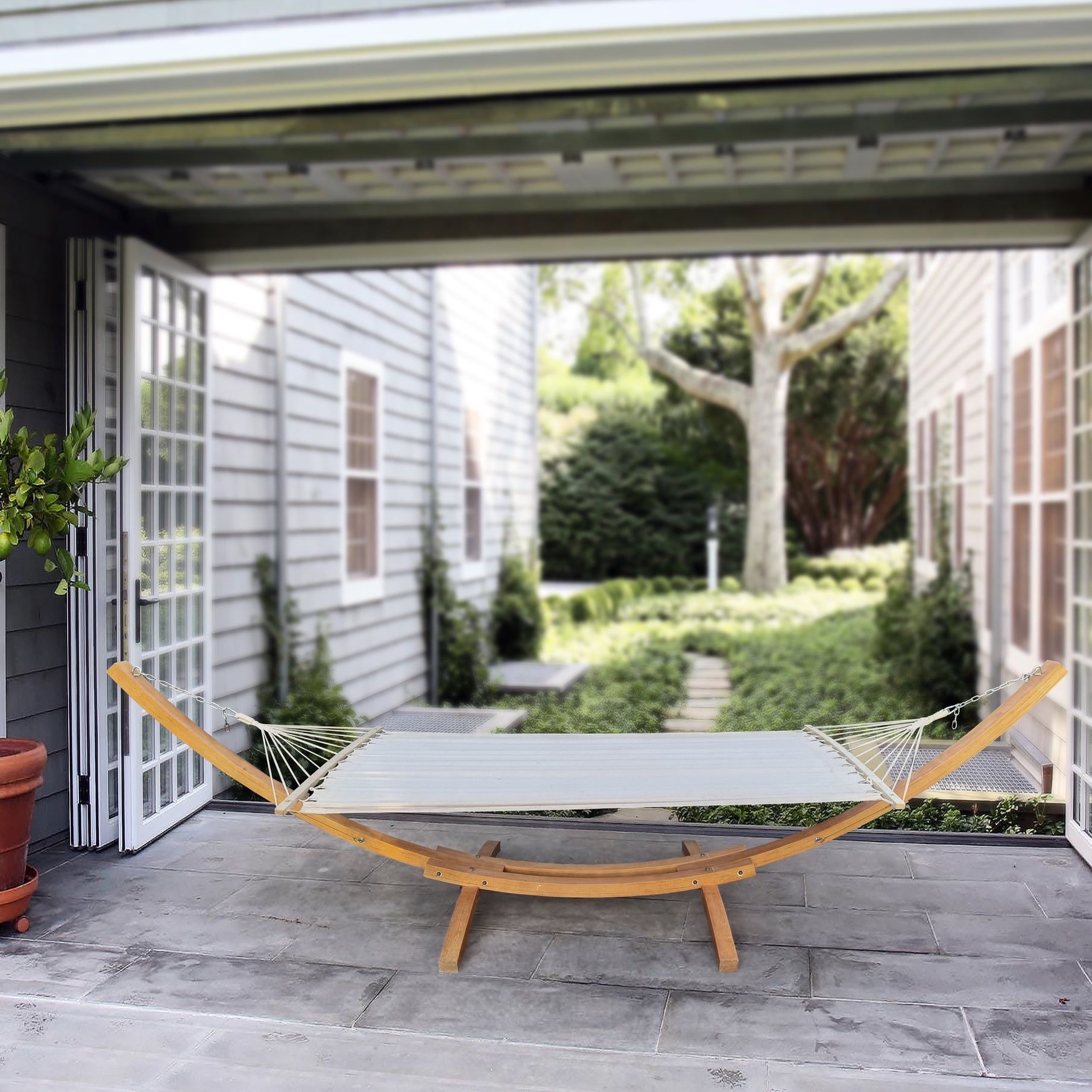 1 - Person Hammock Set - Multifunctional Use, Teak Color - Walmart.com