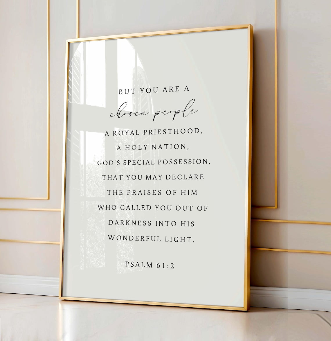 1 Peter 2 9 Chosen People Scripture Wall Art, Unframed Paper Print Size ...