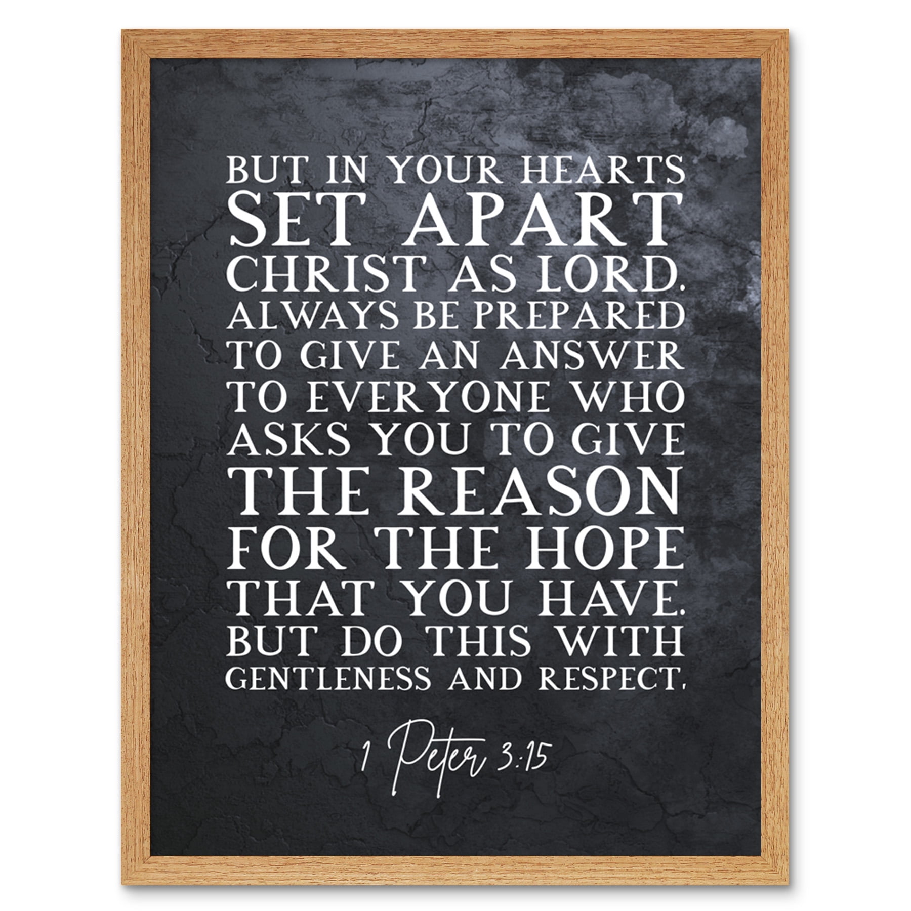 1 Peter 3:15 Set Apart Christ As Lord Christian Bible Verse Quote ...